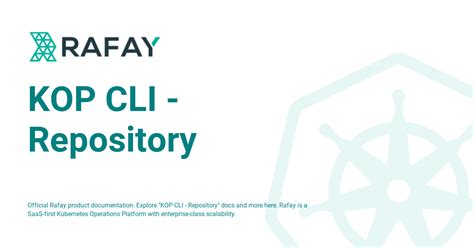 kop cli repository rafay product documentation