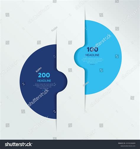 2 Part Chart Scheme Infographic Vector Stock Vector Royalty Free