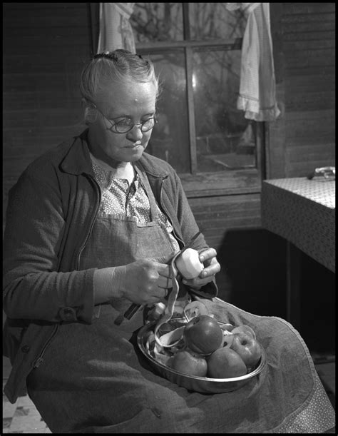 Older Woman Peeling Apples 2 Unt Digital Library