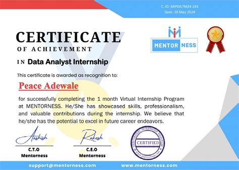 peace adewale on linkedin sql powerbi internship mentorness