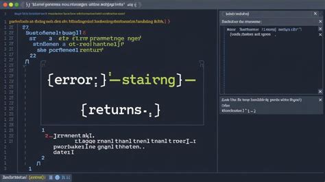 interface de codificação com destaque de sintaxe e anotações de erro animadas imagem premium