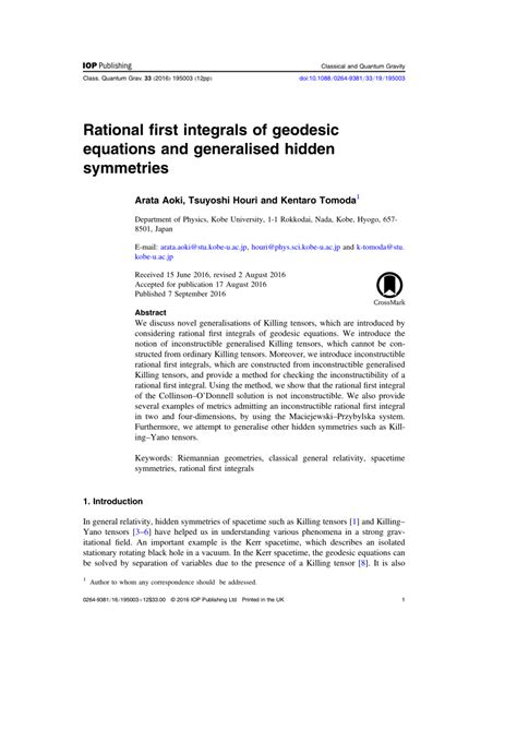 rational first integrals of geodesic equations and generalised hidden