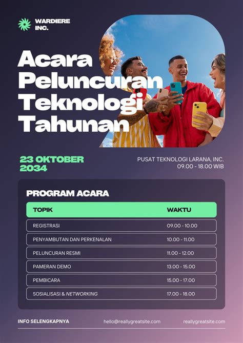 Gratis Contoh Program Acara Terbaik Canva