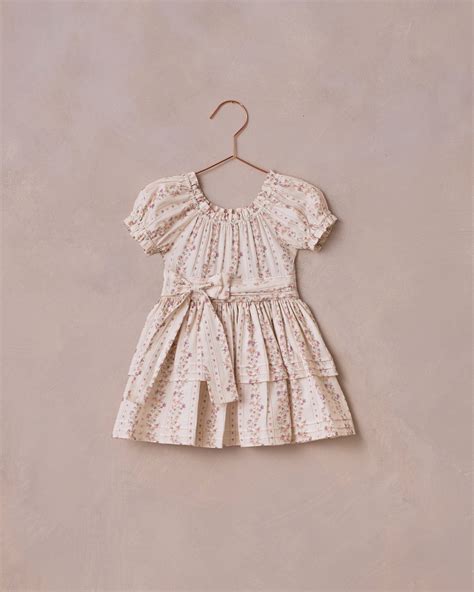 Annette Dress Floral Stripe Noralee