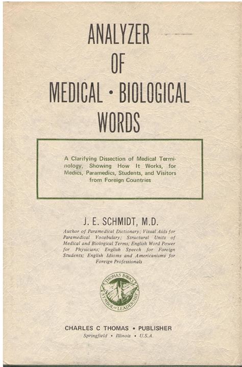 Analyzer Of Medical Biological Words A Clarifying Dissection Of