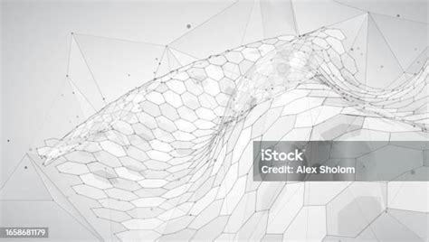 육각형과 추상적 인 벡터 배경 가상 세계의 풍경 3d 디자인 구부리기에 대한 스톡 벡터 아트 및 기타 이미지 구부리기 벌집 패턴 3차원 형태 Istock