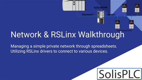 Plc Networking Basics Tutorial Rslinx Classic Lite Ethernetip Driver
