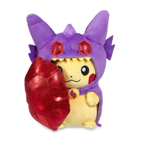Mega Sableye Cape Pikachu Poké Plush 9 In Pokémon Center Official Site