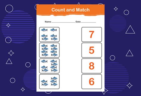 count and match with the correct number matching education game count