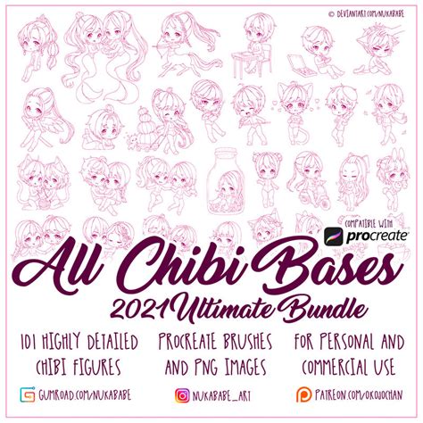 Big Pack Of All Chibi Bases 2021 Ultimate By Nukababe On Deviantart