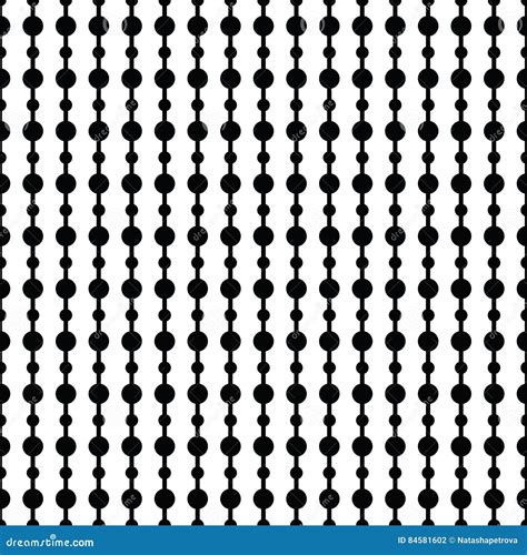 Geometric Line Monochrome Abstract Seamless Pattern With Dot Stock Vector Illustration Of