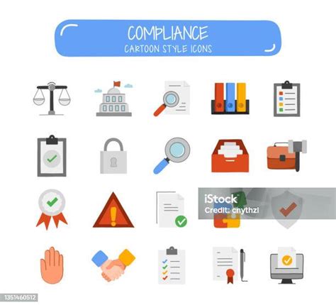 규정 준수 관련 개체 및 요소 손으로 그린 만화 스타일 벡터 일러스트 레이션 컬렉션 손으로 그린 아이콘 세트입니다 아이콘에 대한 스톡 벡터 아트 및 기타 이미지 Istock