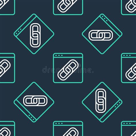 Line Browser Window Icon Isolated Seamless Pattern On Black Background Vector Stock Vector