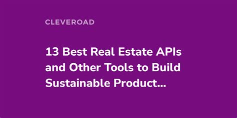 The Best Real Estate Apis And Tools You Need To Know About