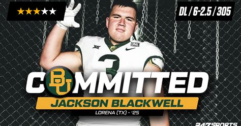 Three Star Defensive Lineman Jackson Blackwell Commits To Baylor
