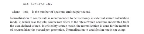 how to obtain neutron source rate advanced features and user