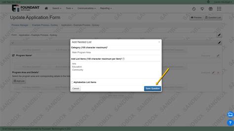 Question Types Nested List Foundant Technologies