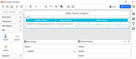 How To Add Sparkline In Sales Report Bold Reports