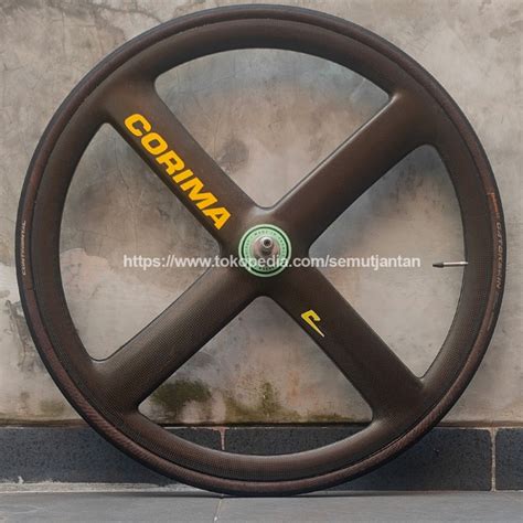 Jual Wheelset Corima 4 Spoke Carbon Tubular Front 700c Roadbike Fixie