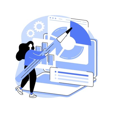 Premium Vector Data Visualization Software Isolated Cartoon Vector