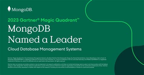 Mongodb Named A Leader In The 2023 Gartner® Magic Quadrant™ For Cloud Database Management