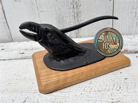 Vintage Cast Iron Eagle Nutcracker On Wood Eagle Nutcrackermounted Nutcrackercast Iron Eagle