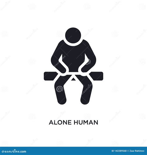 Alone Human Isolated Icon Simple Element Illustration From Feelings Concept Icons Stock Vector