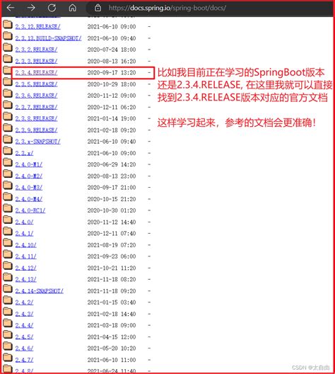 Springboot历史官方文档springboot 历史版本文档 Csdn博客