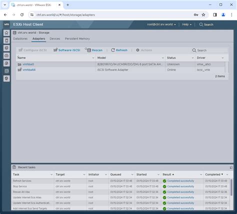VMware ESXi Use ISCSI Storage Server World