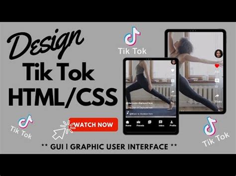 How To Design Tik Tok UI In HTML CSS YouTube