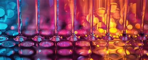 Detailed Shot Of Quantum Dots In A Solution Capturing Their Size Dependent Color Properties For