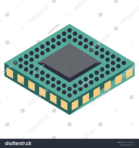 Semiconductor Isometric Vector Illustration Big Image Stock Illustration Shutterstock