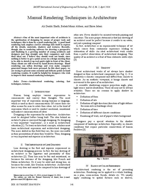 Manual Rendering Techniques In Architecture Pdf Rendering Computer Graphics Drawing