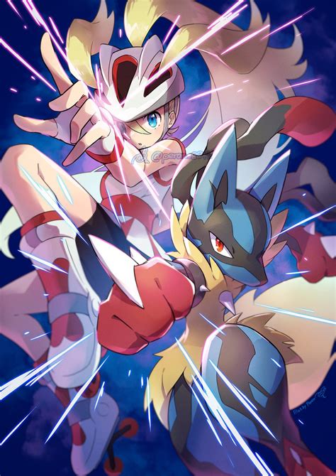 Lucario Korrina And Mega Lucario Pokemon And More Drawn By Peron Niki Ki Danbooru