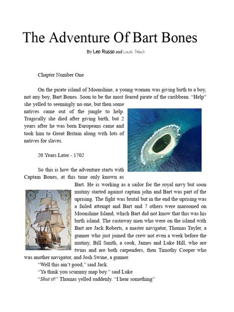 The Adventure Of Bart Bones Corrected And Capitilized Pdf