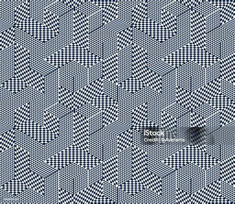 Seamless Isometric Rhombus And Triangles Geometric Pattern 3d Cubes Vector Tiling Background