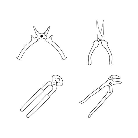 펜치 아이콘 프리미엄 벡터