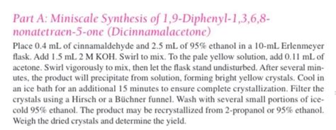 Solved Calculate The Quantities In Mmol Of Each Reagent And Chegg Com
