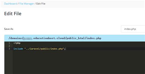 Directadmin 虚拟主机配置laravel根目录访问 Taterli 个人博客