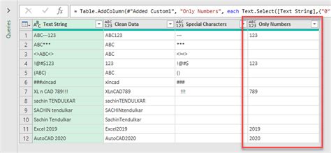 Remove Or Extract Special Characters From A Data Set Using Power Query XL N CAD