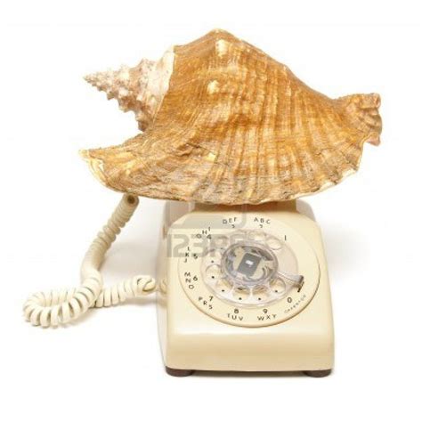 Vintage Shell Phone For Vacation Bookings