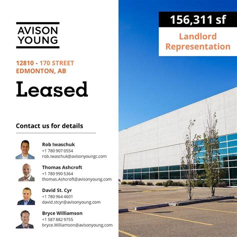 We Are Pleased To Announce The Successful Lease Of 156311 Square Feet