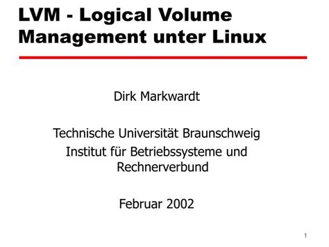 ppt lvm logical volume management unter linux powerpoint