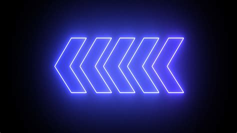 빛나는 블루 컬러 네온 라이트 화살표 기호입니다 검은색 배경에 3d 렌더링 왼쪽 화살표입니다 도로 방향을 나타내는 왼쪽 화살표 깜박이는 방향 표시기 0명에 대한 스톡 벡터