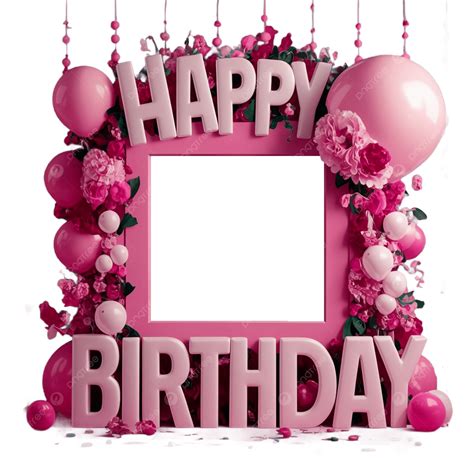 생일 축하합니다 핑크 컬러 사진 프레임 사진 상자 생일 축하 해요 생일 Png 일러스트 및 이미지 에 대한 무료 다운로드 Pngtree