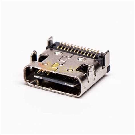 USB Type C Female Connector Right Angled SMT For PCB Mount
