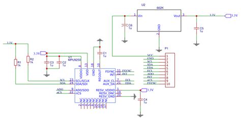 Mpu9250 Module 3 Axis Gyroscope Accelerometer Magnetometer Oshwlab