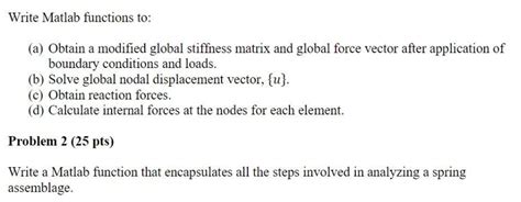 solved write matlab functions to a ﻿obtain a modified