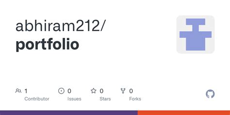 GitHub Abhiram Portfolio