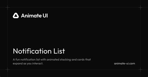 Notification List Animate Ui